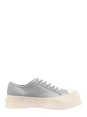 Marni Pablo Leather Flatform Sneakers - Grey
