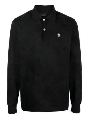 BILLIONAIRE Piquet Long-sleeved Polo Shirt