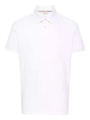 Etro Pegaso-embroidered Cotton Polo Shirt - White