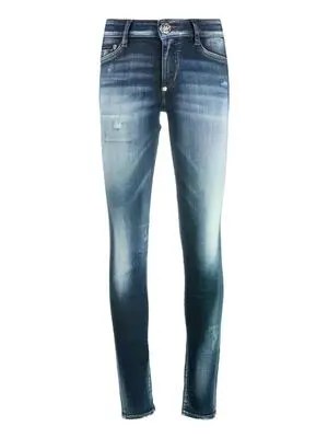 Philipp Plein High-waisted Jeggings - Blue