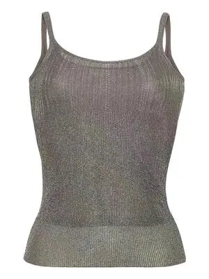 Adam Lippes Rue Metallic Top - Grey