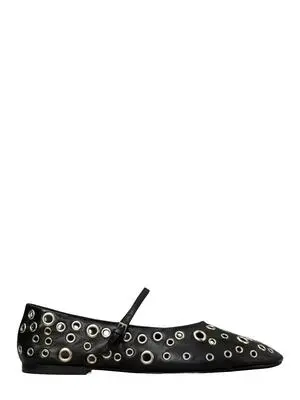 Tory Burch Eyelet-embellished Ballet Flats - Black