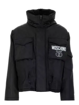 Moschino Logo-print Padded Jacket - Black