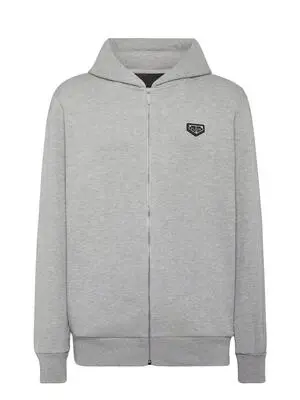 Philipp Plein Iconic Pleine Zip-up Hoodie - Grey