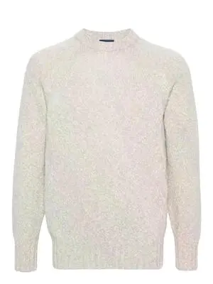 DRUMOHR Lambswool Crew Neck Sweater Neutrals