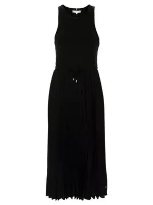 Tommy Hilfiger Sleeveless Pleated Midi Dress - Black