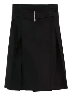 Alexander McQueen Pleated Midi Skirt - Black