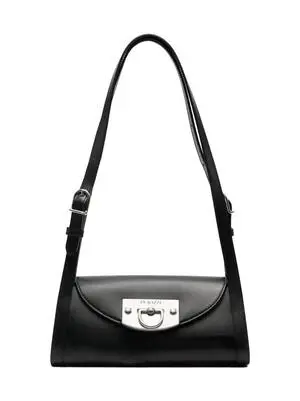 DURAZZI MILANO Flip-lock Leather Shoulder Bag - Black