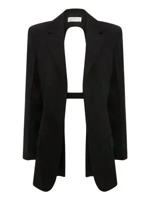 Victoria Beckham Open-back Single-breasted Blazer - Black