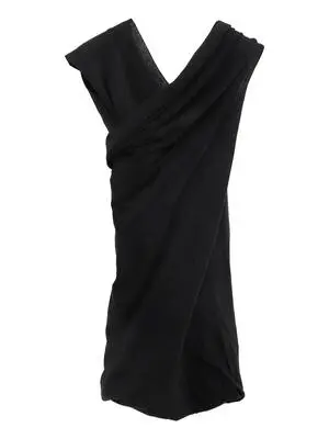 Rick Owens Draped Cotton Top - Black