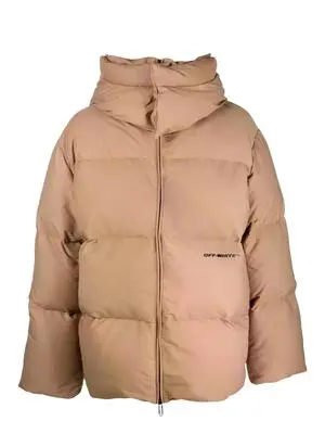 Off-White Race Canvas Down Padded Jacket - Brown
