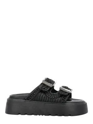 Casadei Birky Ale Flatform Slides - Black