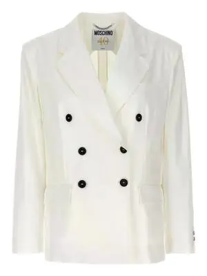 Moschino Double-breasted Blazer - White