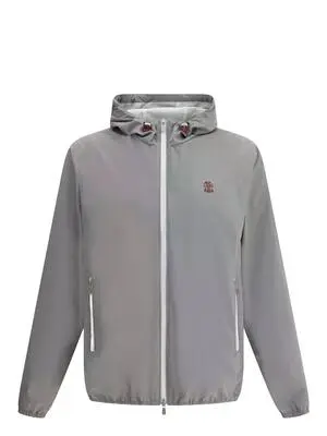 Brunello Cucinelli Hooded Windbreaker - Grey