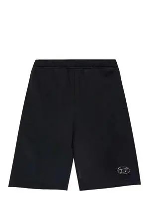 DIESEL® Elasticated Waistband Shorts With Logo Detail - Black
