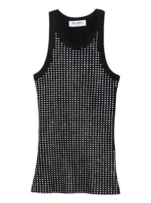 Attico Crystal-embellished Tank Top - Black