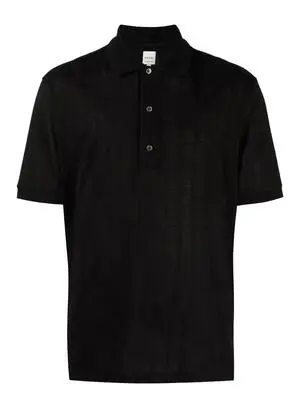 Paul Smith Striped Organic-cotton Polo Shirt - Black
