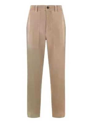 Incotex Garment-dyed Straight-leg Trousers - Neutrals