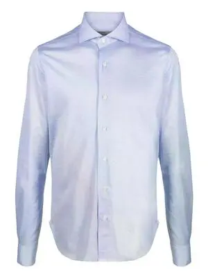 ORIAN Long-sleeve Buttoned Shirt - Blue