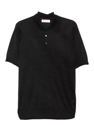 Brunello Cucinelli Fine-knit Polo Shirt - Grey