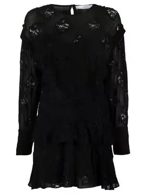 IRO PARIS Levoca Guipure-lace A-line Dress - Black