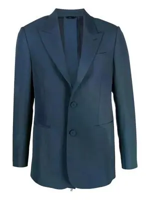 Fendi Peak-lapels Single-breasted Blazer - Blue