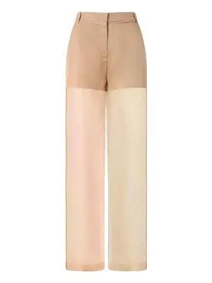 Pinko Paneled Straight Trousers - Brown