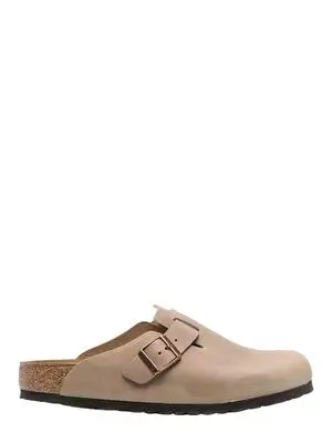BIRKENSTOCK Buckled Leather Loafers - Neutrals