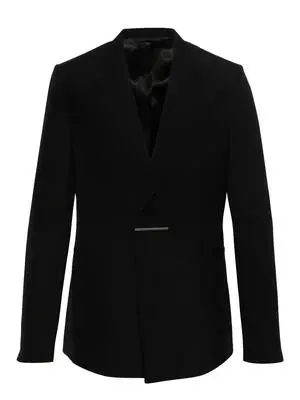 Givenchy Logo-plaque Wool Blazer - Black