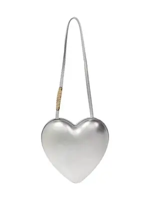 Moschino Heart-shaped Shoulder Bag - Silver