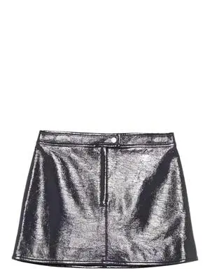 COURREGES Re-edition Vinyl Mini Skirt - Blue