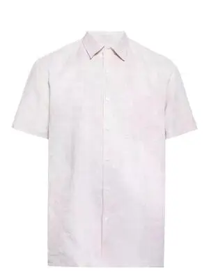 Canali Classic-collar Linen Shirt - Neutrals