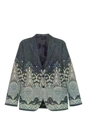 Etro Paisley-jacquard Blazer - Blue