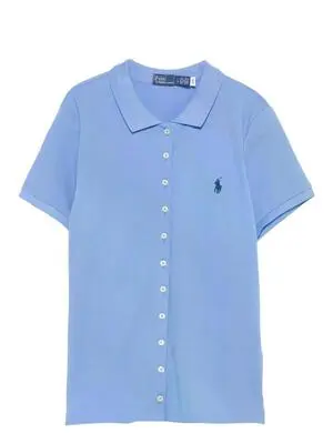 Polo Ralph Lauren Buttoned-placket Polo Shirt - Blue