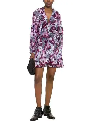 IRO PARIS Darsa Abstract-print Dress - Multicolour