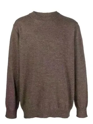 MAISON MARGIELA Crew-neck Alpaca-blend Jumper - Brown