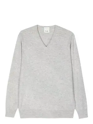 ALLUDE V-neck Cashmere Jumper - Grey