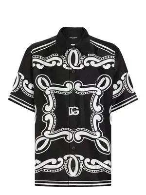 Dolce & Gabbana Bandana-print Shirt - Black