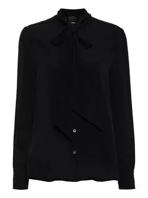Pinko PINKO Cassaforte Chiffon Crepe Pussy-Bow Shirt Black