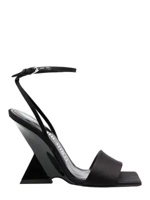 Attico Cheope 105mm Sculpted Heel Sandals - Black