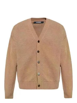 Jacquemus Ribbed-knit Cardigan - Brown