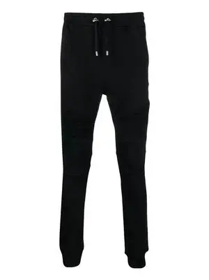 Balmain Logo-print Ribbed Track Pants Black
