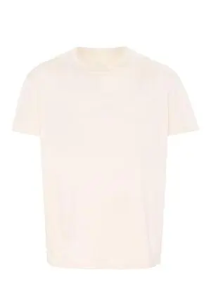 MAISON MARGIELA Logo-embroidered Cotton T-shirt Neutrals