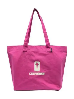 CONVERSE X Drkshdw Logo-print Canvas Tote Bag - Pink