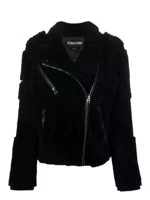 TOM FORD Shearling Zipped Jacket - Black