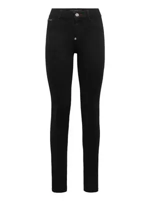 Philipp Plein Logo-plaque Skinny-cut Jeans - Black