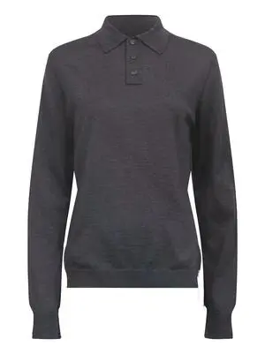 MAISON MARGIELA Wool Polo Jumper - Grey