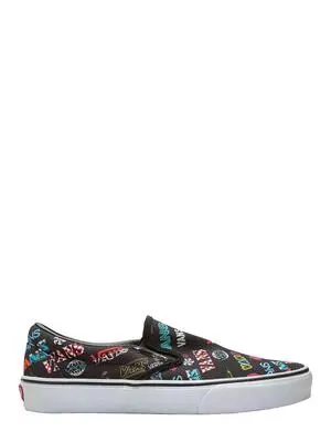 VANS Slip-on Graffiti Sneakers - Black