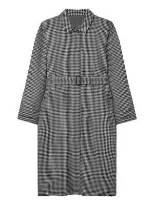 Stella McCartney Checked Reversible Car Coat - Black