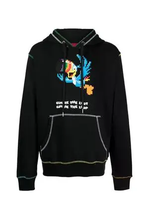 MOSTLY HEARD RARELY SEEN 8-BIT Graphic-print Cotton Hoodie - Black